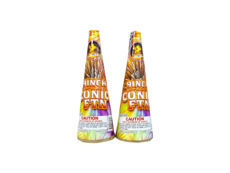 Conic Volcano Cone Fountain 9 Inch-2 Piece – Daya’s Fireworks