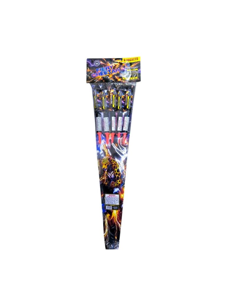 Fiery Cheetah Sky Rocket-5 Piece – Daya’s Fireworks