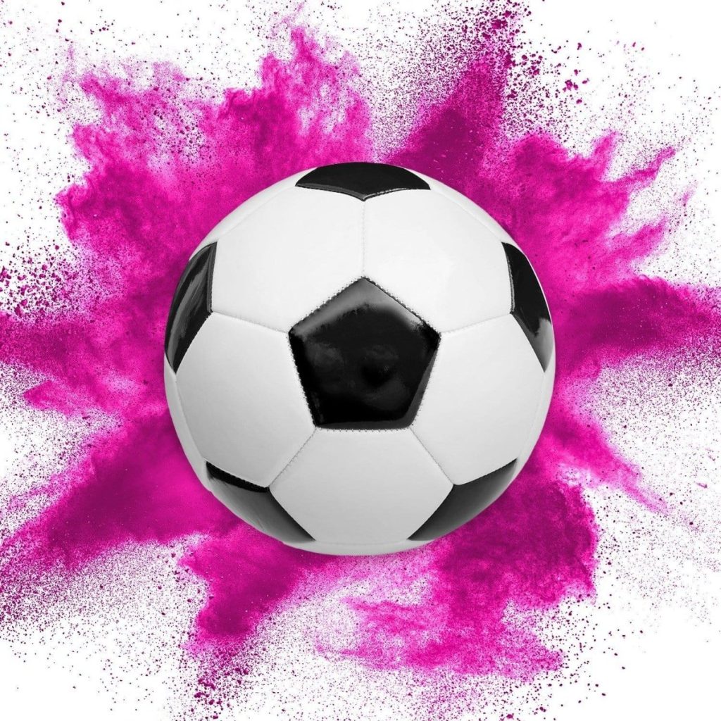 Gender Reveal Soccer Ball with Pink Powder – Daya’s Fireworks